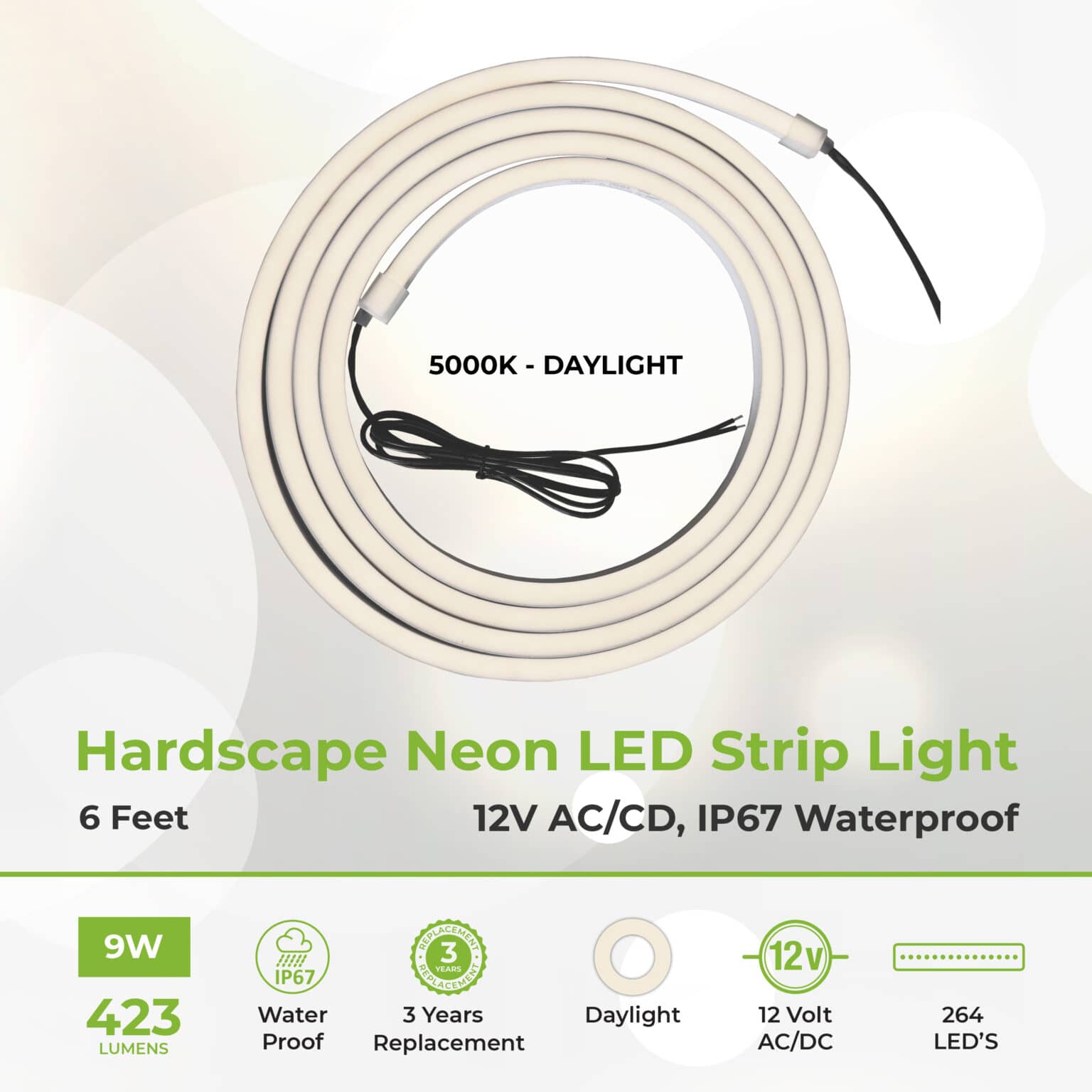 LUMENGY Outdoor Hardscape Neon LED Strip Light 12V AC/DC